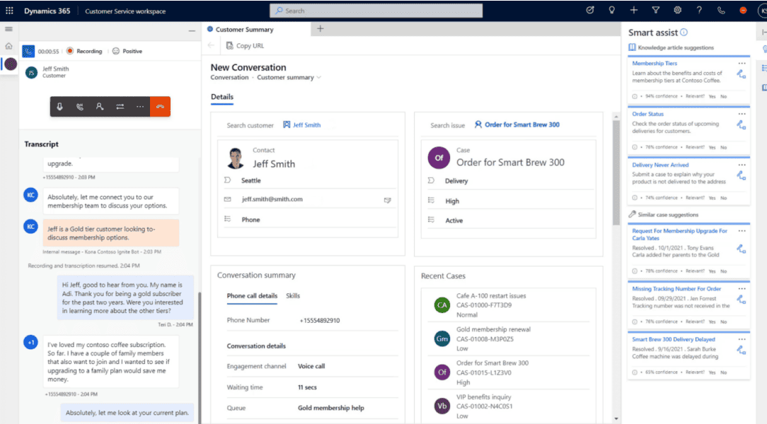 Microsoft Dynamics 365 Customer Service Enterprise with AI Agents ...